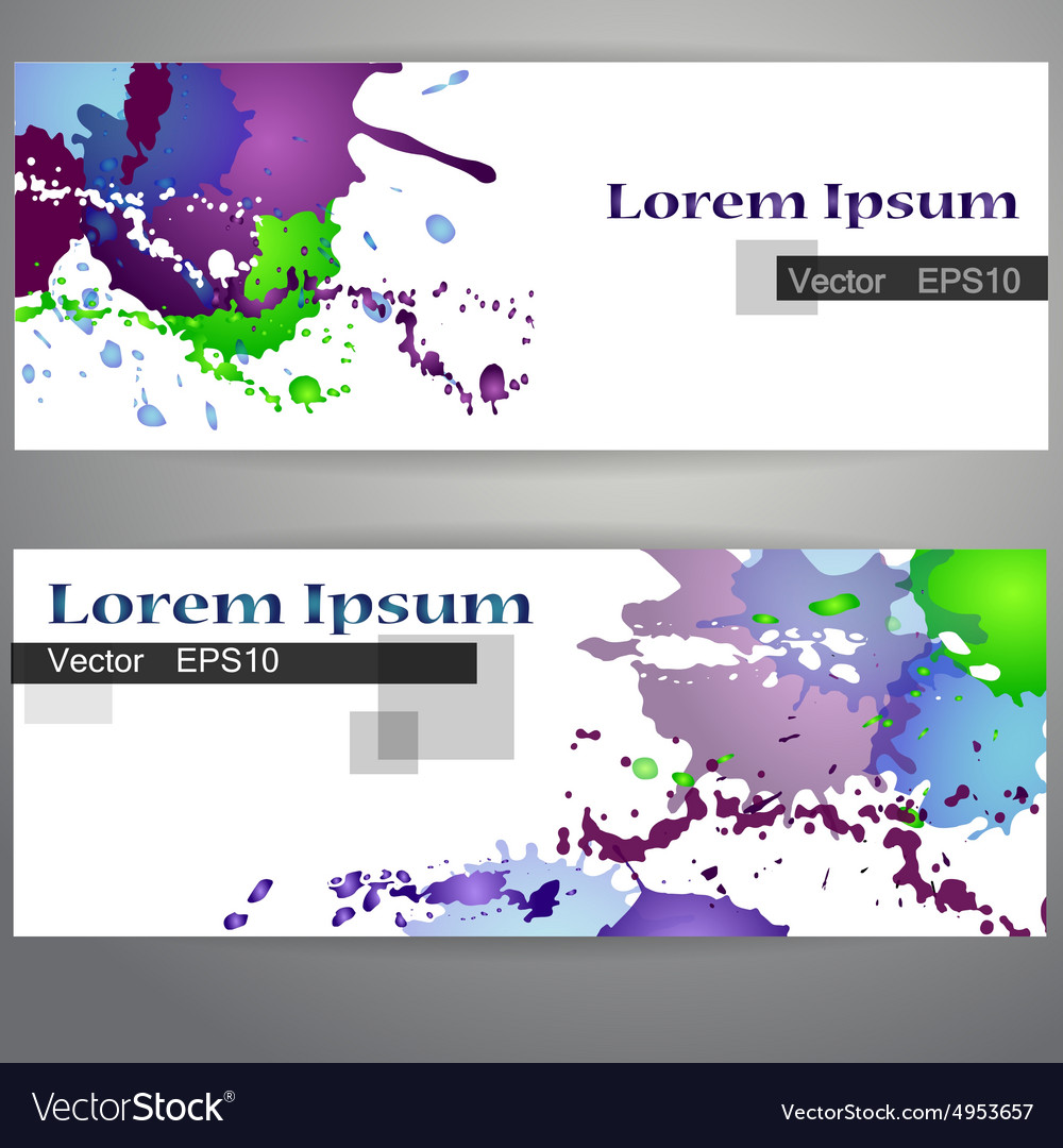 Header set Royalty Free Vector Image - VectorStock