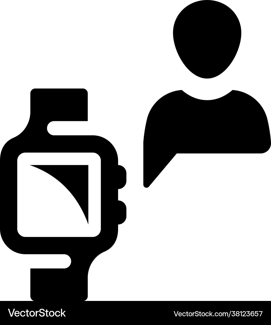 Hologram watch icon eps file Royalty Free Vector Image