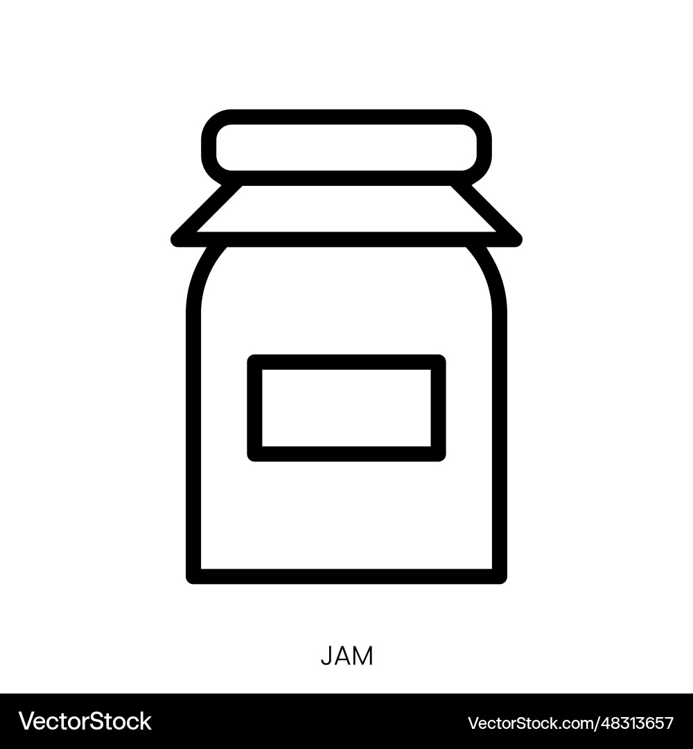 Jam icon line art style design isolated on white Vector Image
