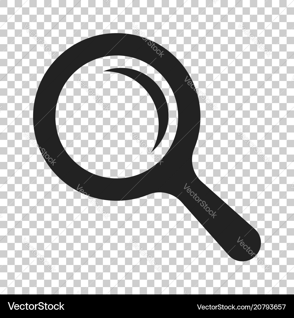 Magnifying glass icon in flat style search Vector Image