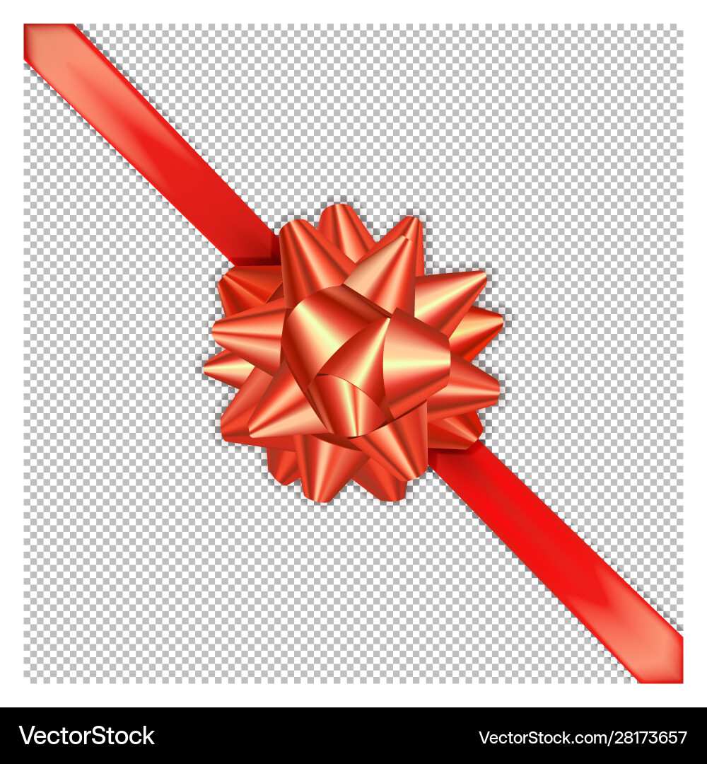 Red bow for packaging Royalty Free Vector Image