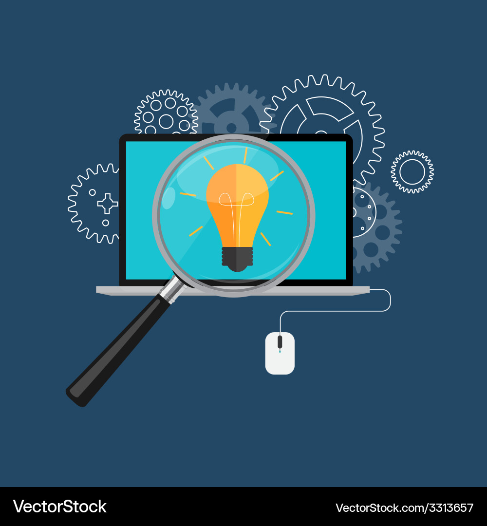 Seo optimizationweb analytics flat concept Vector Image