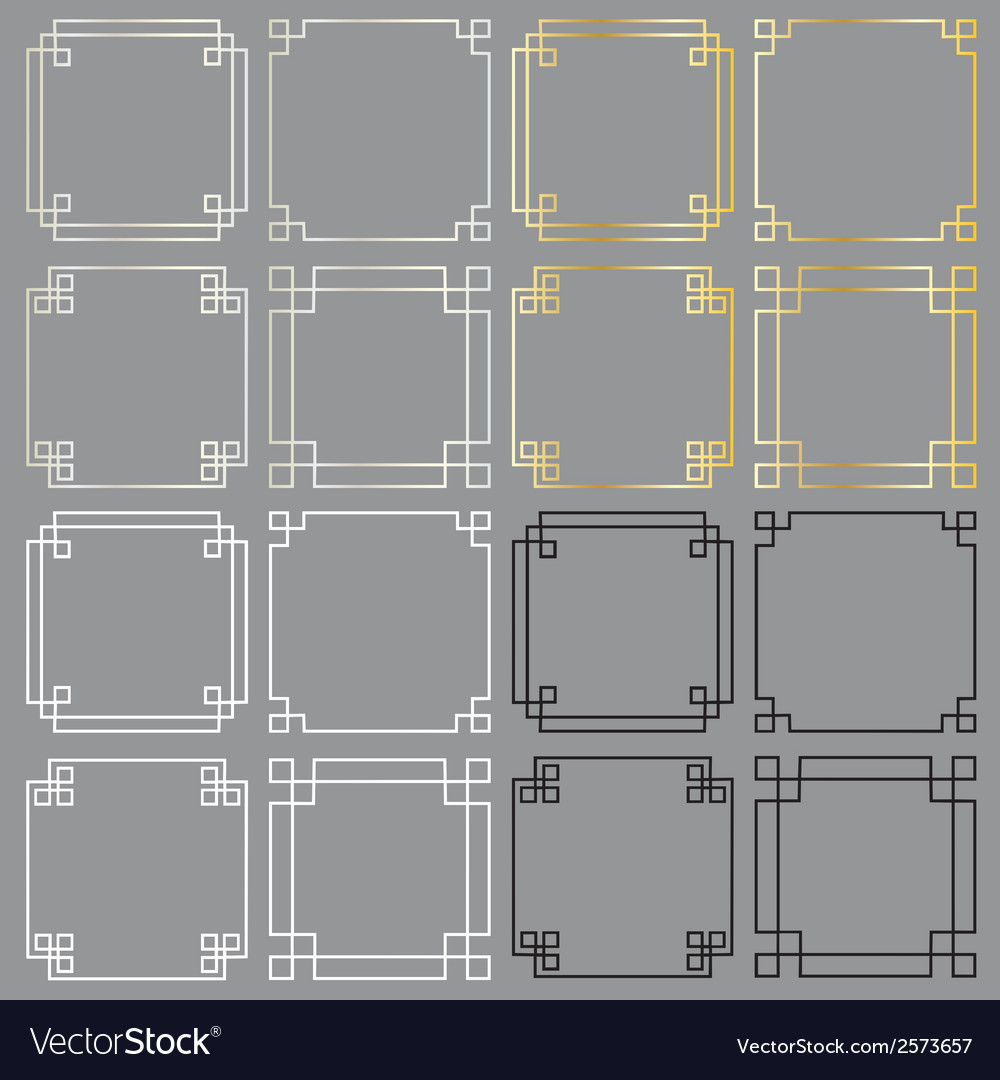 Square frames Royalty Free Vector Image - VectorStock