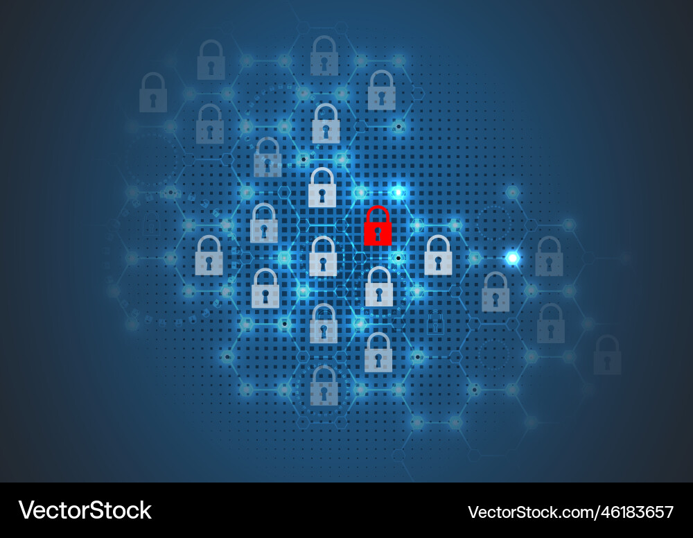 Technology security concept modern safety digital Vector Image