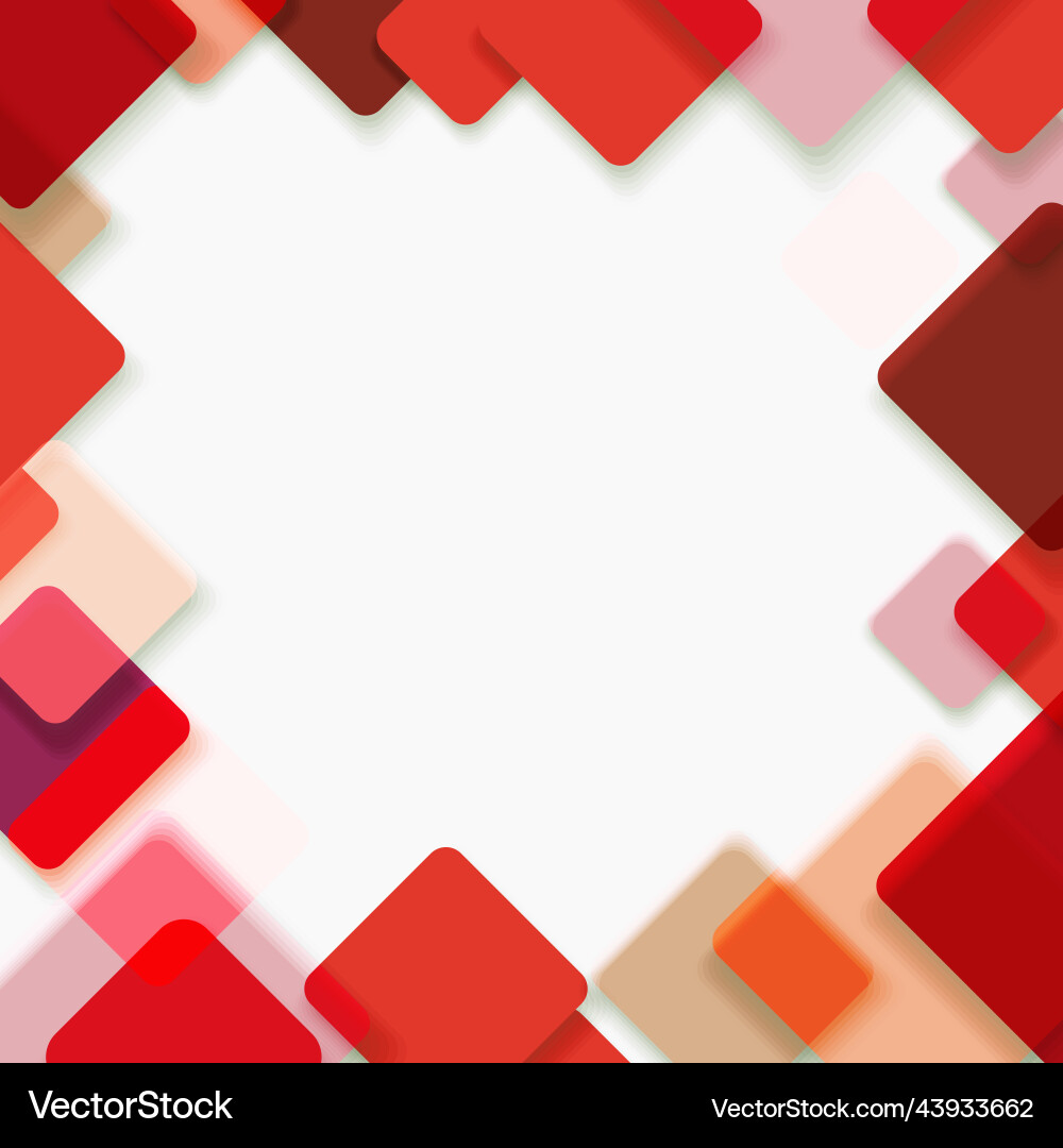 Abstract background of red squares template Vector Image