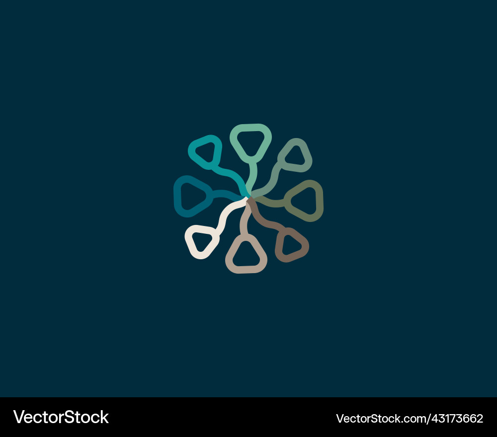 Abstract logo from colorful lines and loops Vector Image