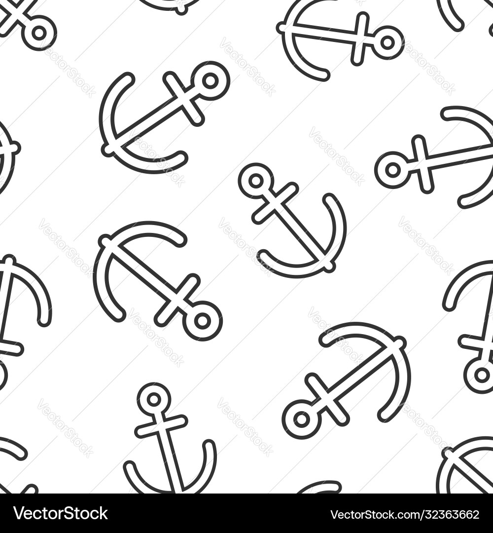 Boat anchor icon in flat style vessel hook Vector Image