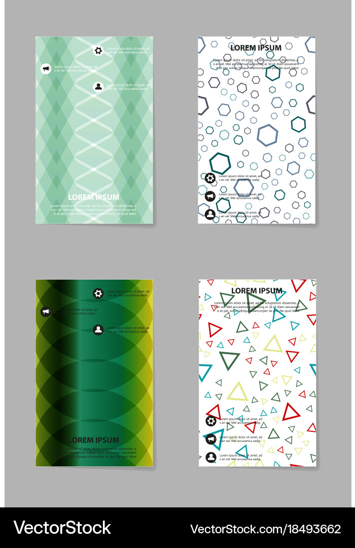 Business tri fold brochure design Royalty Free Vector Image