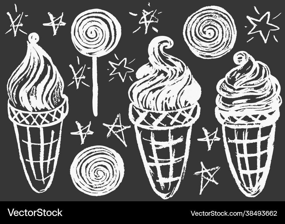 Cute childish drawing with wax crayons Royalty Free Vector