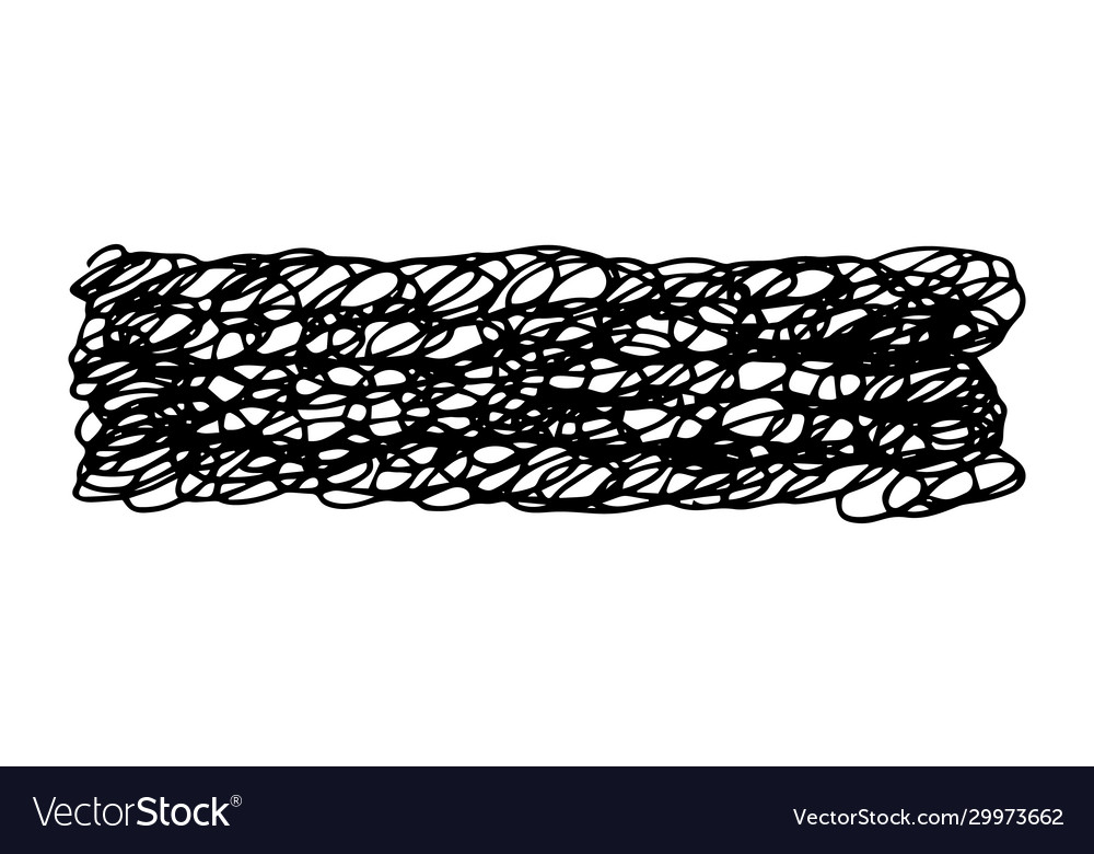 Hand drawn rectangle scribble smear Royalty Free Vector