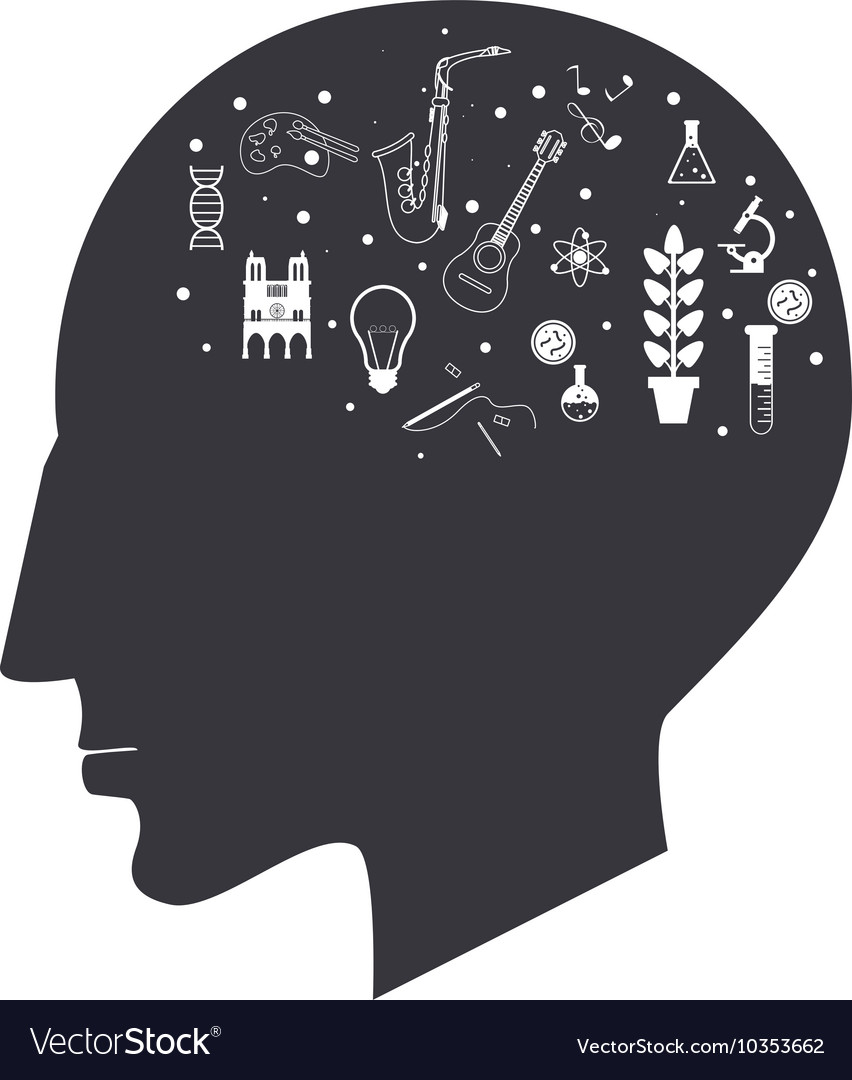 Head creativity icon Royalty Free Vector Image