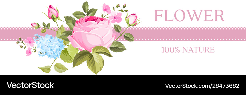 Invitation card with summer flowers Royalty Free Vector