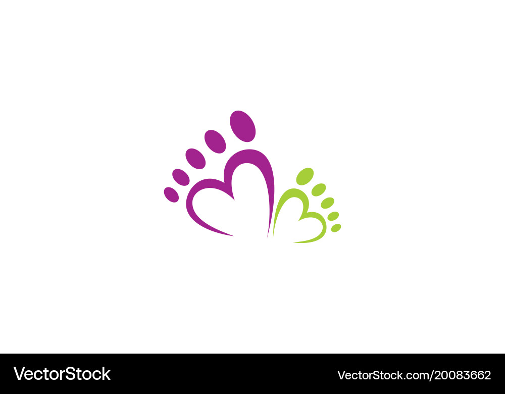 Love foot abstract beauty logo Royalty Free Vector Image