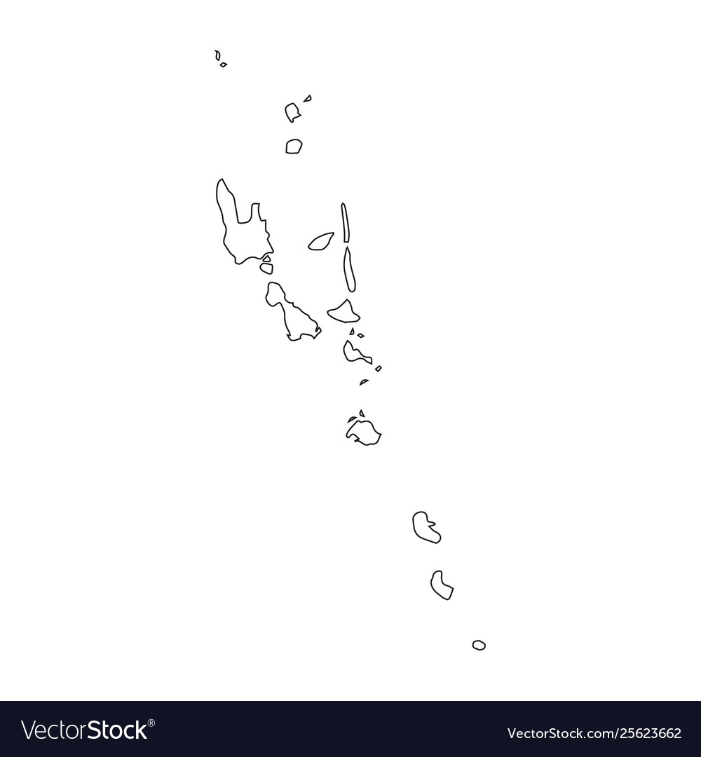 Map vanuatu with shadow on gray background Vector Image