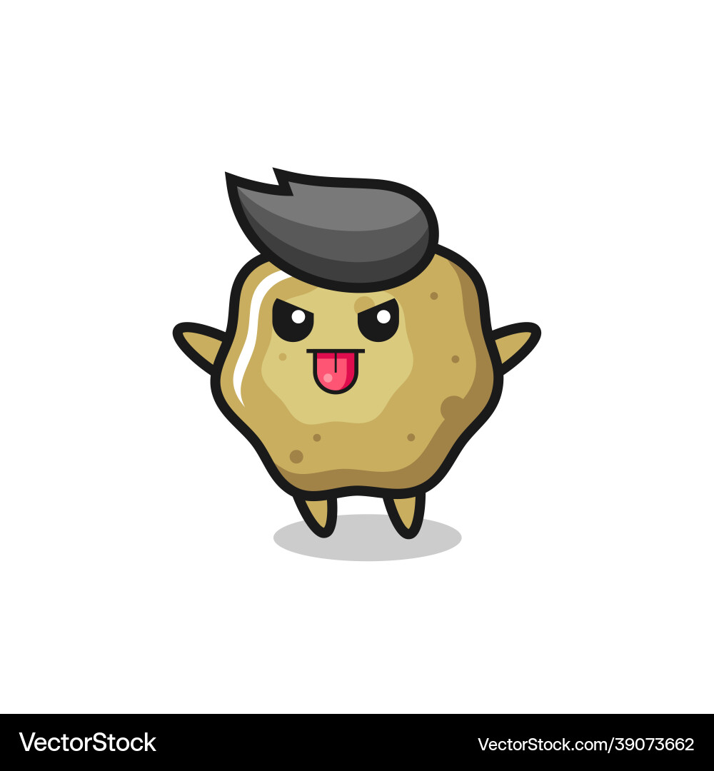 Naughty loose stools character in mocking pose Vector Image
