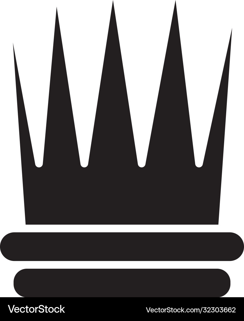 Royal crown duke silhouette style icon Royalty Free Vector