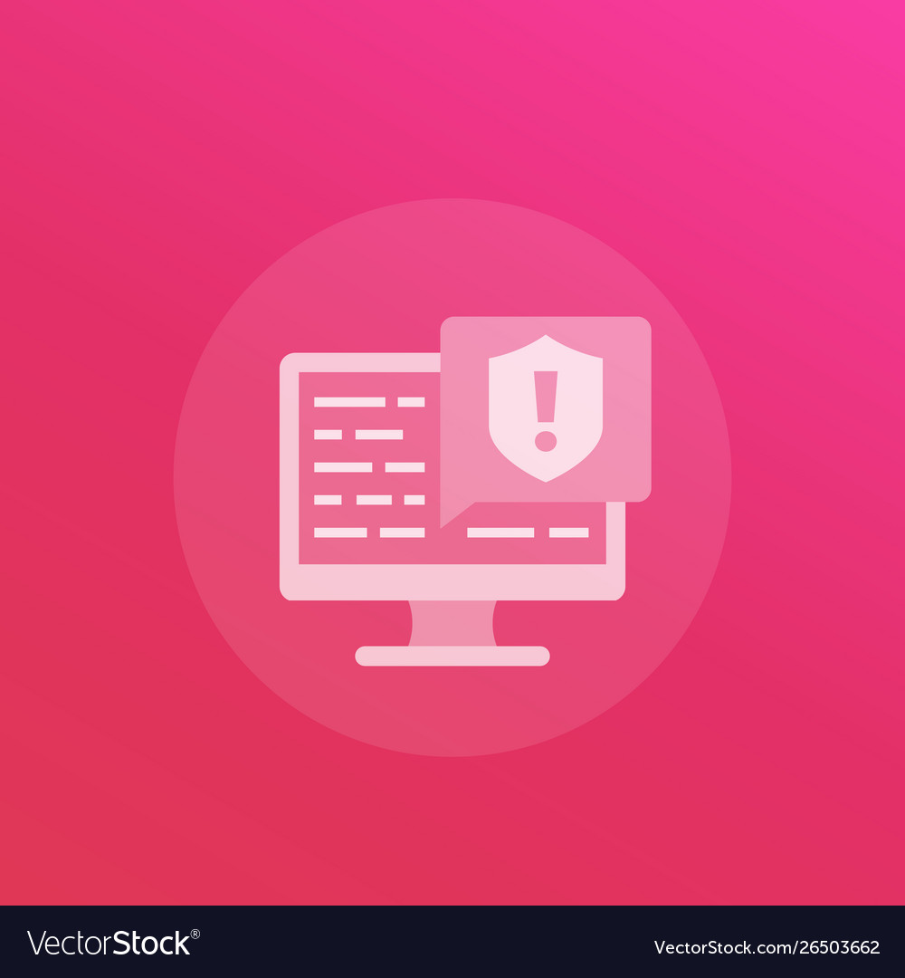 Security warning notification icon Royalty Free Vector Image Security warning notification icon Royalty Free Vector Image
