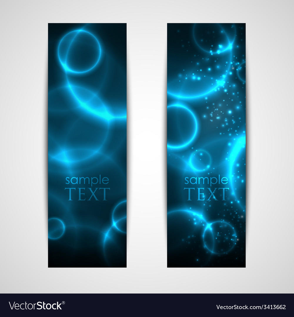 Set of abstract blue banners Royalty Free Vector Image
