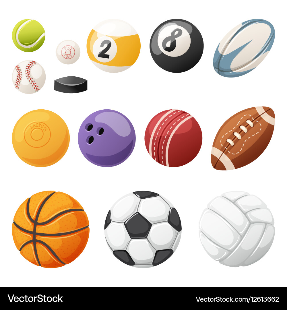 Set of balls isolated Royalty Free Vector Image