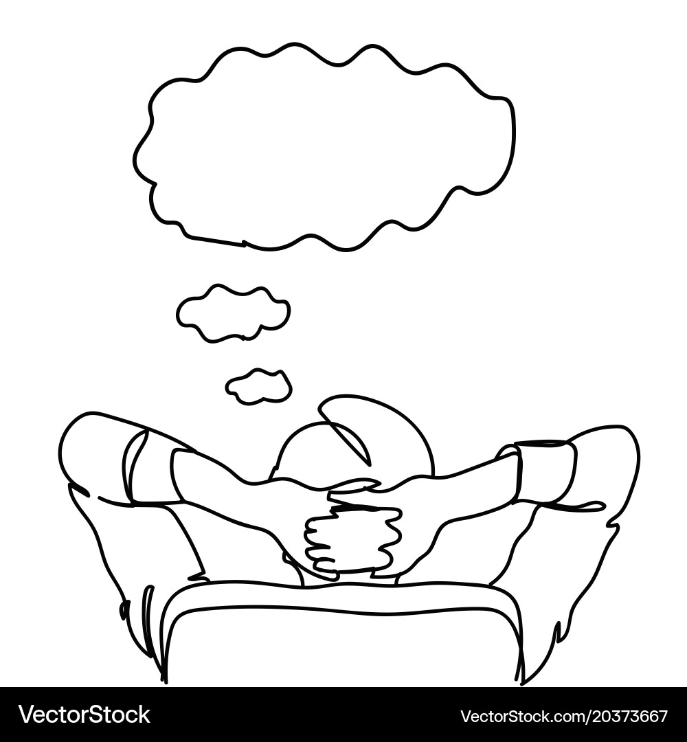 Back rear view business man sitting in office Vector Image