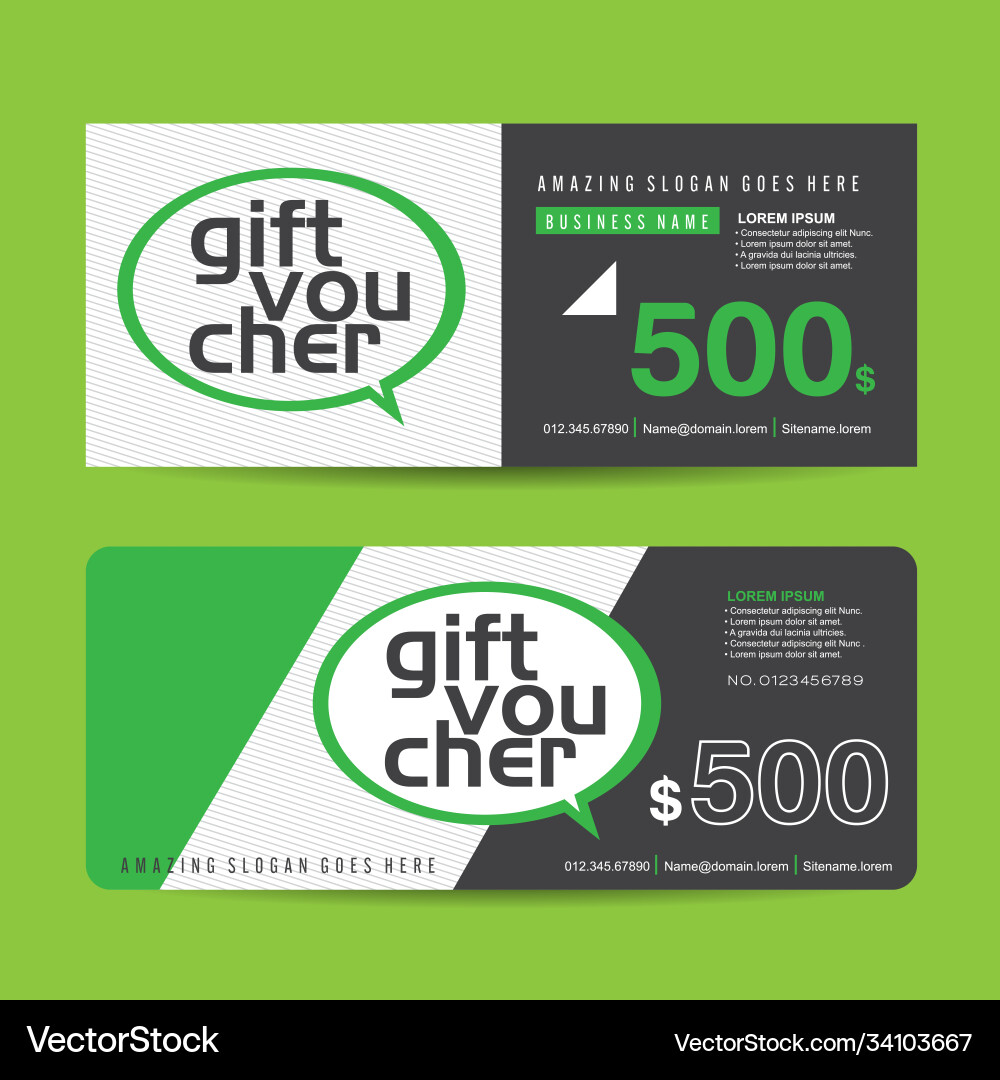 Discount voucher template with clean and modern Vector Image