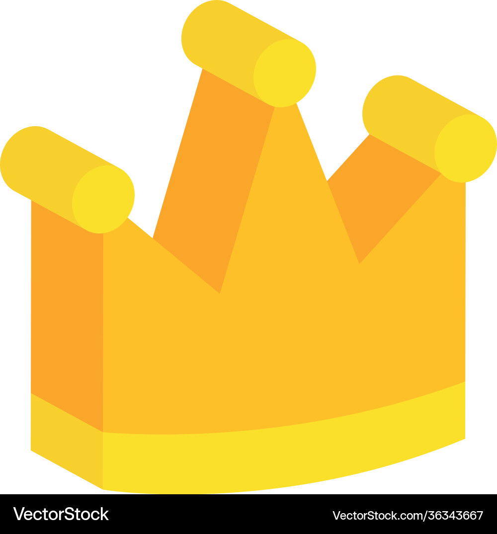 Isometric queen crown icon colorful design Vector Image
