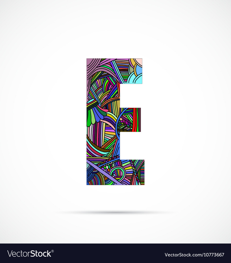 Letter e Royalty Free Vector Image - VectorStock