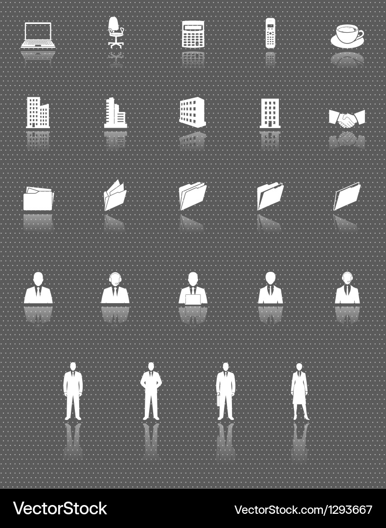 Office and business icons set Royalty Free Vector Image