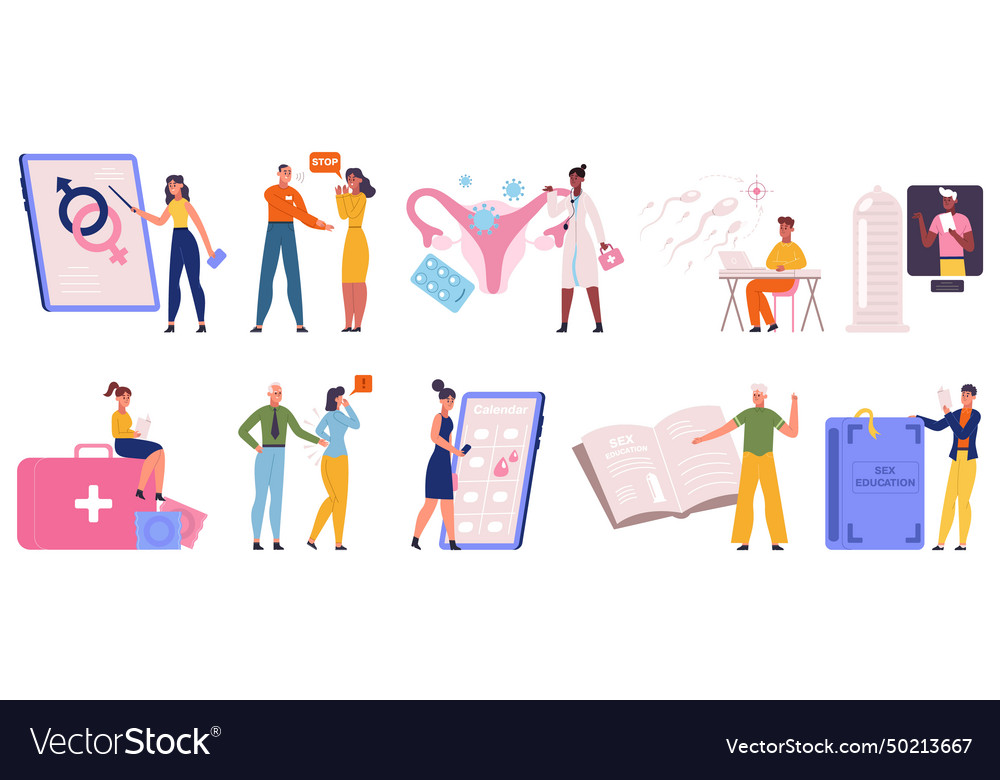 Sexual Education Harassment Sex Behaviour Vector Image