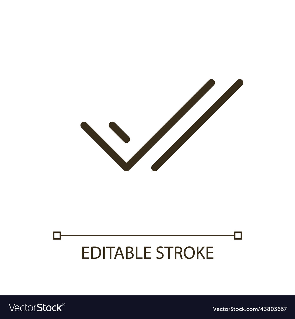 Two checkmarks pixel perfect rgb color ui icon Vector Image Two checkmarks pixel perfect rgb color ui icon Vector Image