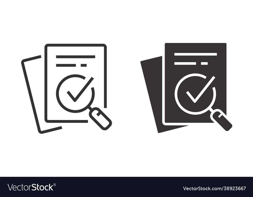 Verification icon on white background Royalty Free Vector Verification icon on white background Royalty Free Vector