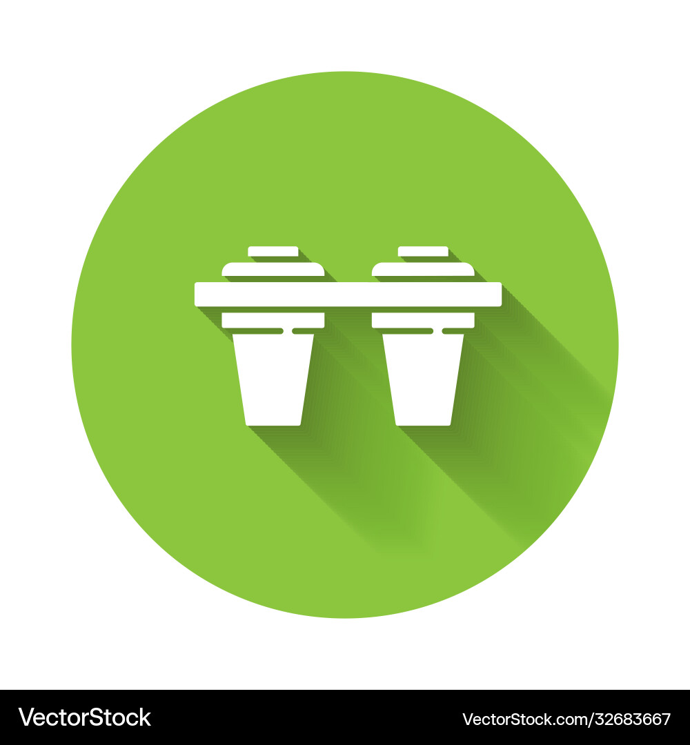 White water filter icon isolated with long shadow Vector Image