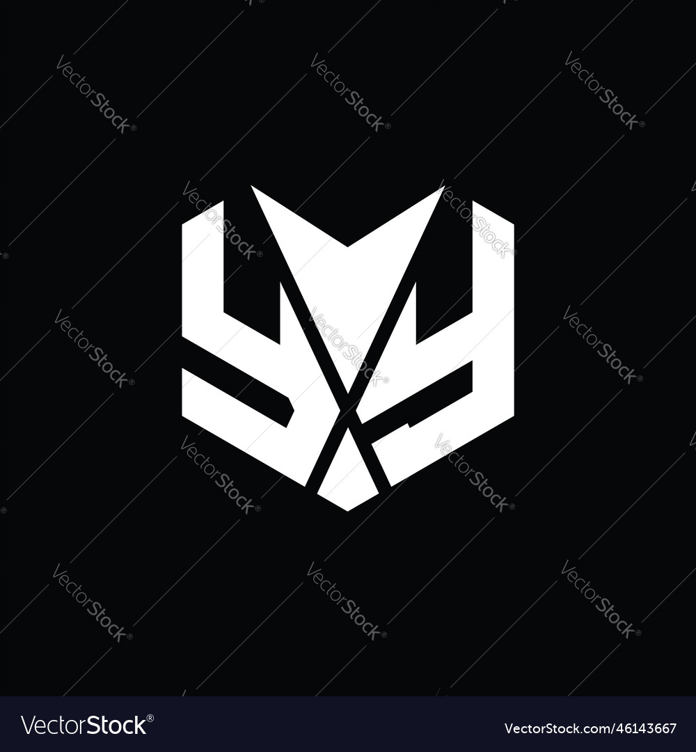 Yy logo monogram abstract hexagon images design Vector Image
