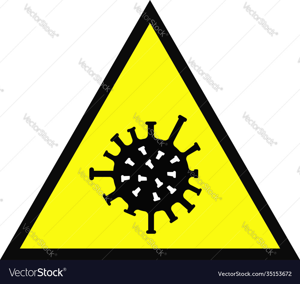 A triangular sign warning danger Royalty Free Vector Image