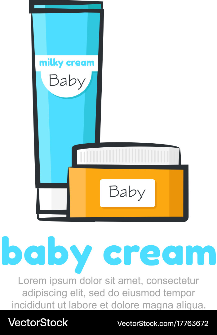Baby cream logo design template Royalty Free Vector Image