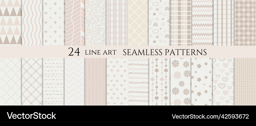 Big set boho seamless pattern background Vector Image
