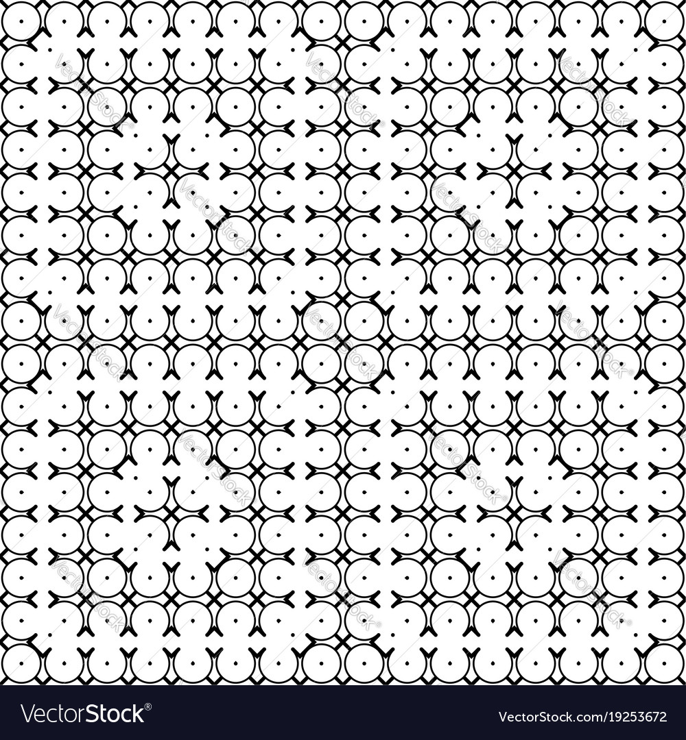 Design Seamless Monochrome Geometric Pattern Vector Image