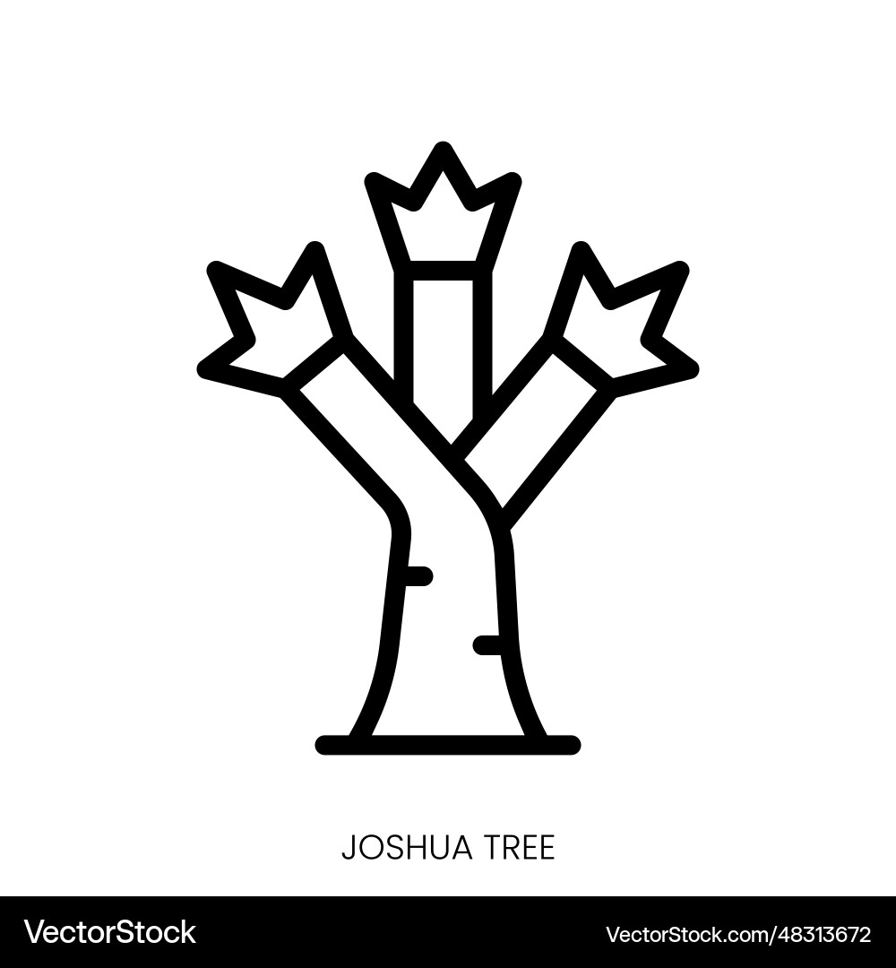 Joshua tree icon line art style design isolated Vector Image