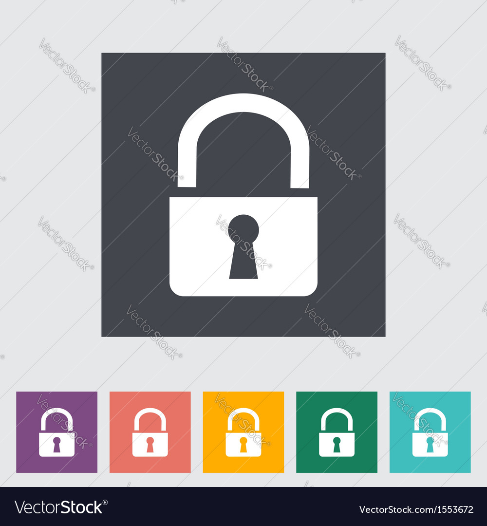Lock single icon Royalty Free Vector Image - VectorStock