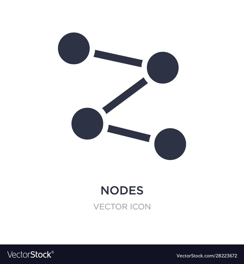 Nodes icon on white background simple element Vector Image
