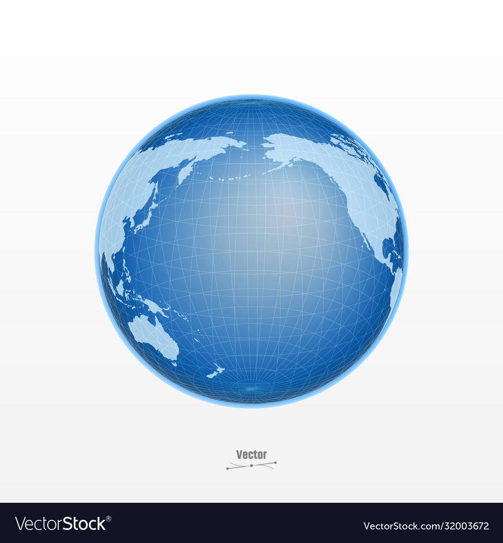 Realistic globe shape Royalty Free Vector Image