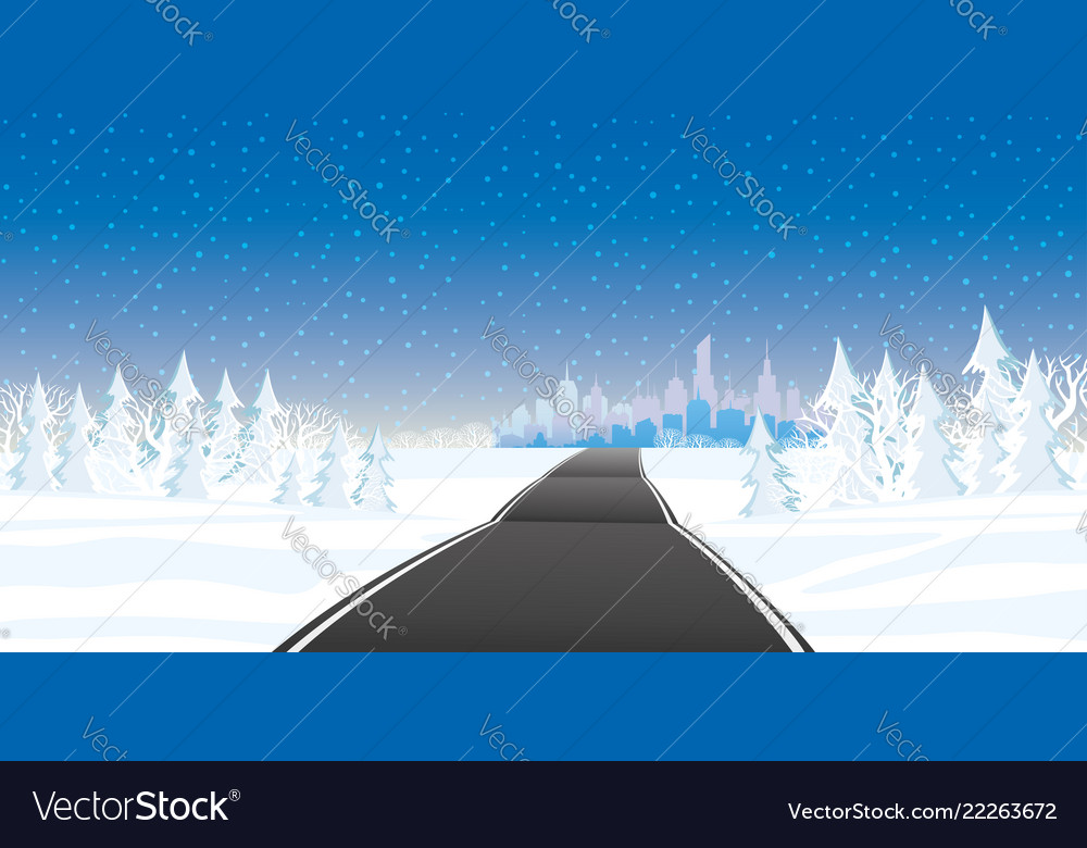 Road to city Royalty Free Vector Image - VectorStock
