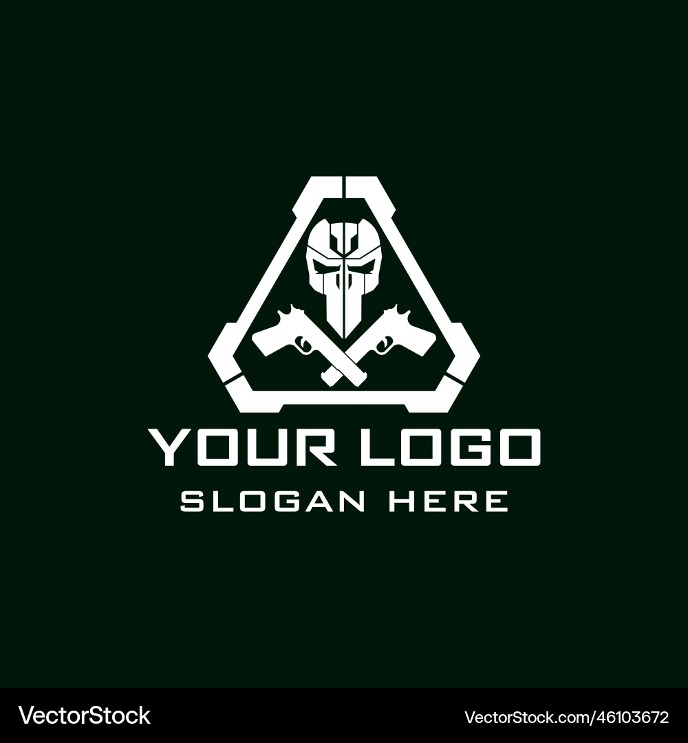 Skull tactical military armory squadrone team Vector Image