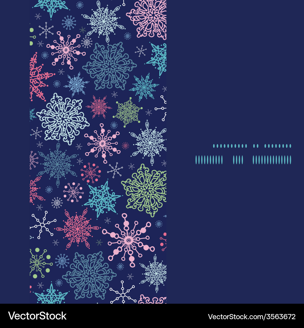 Snowflakes on night sky christmas snowflake Vector Image
