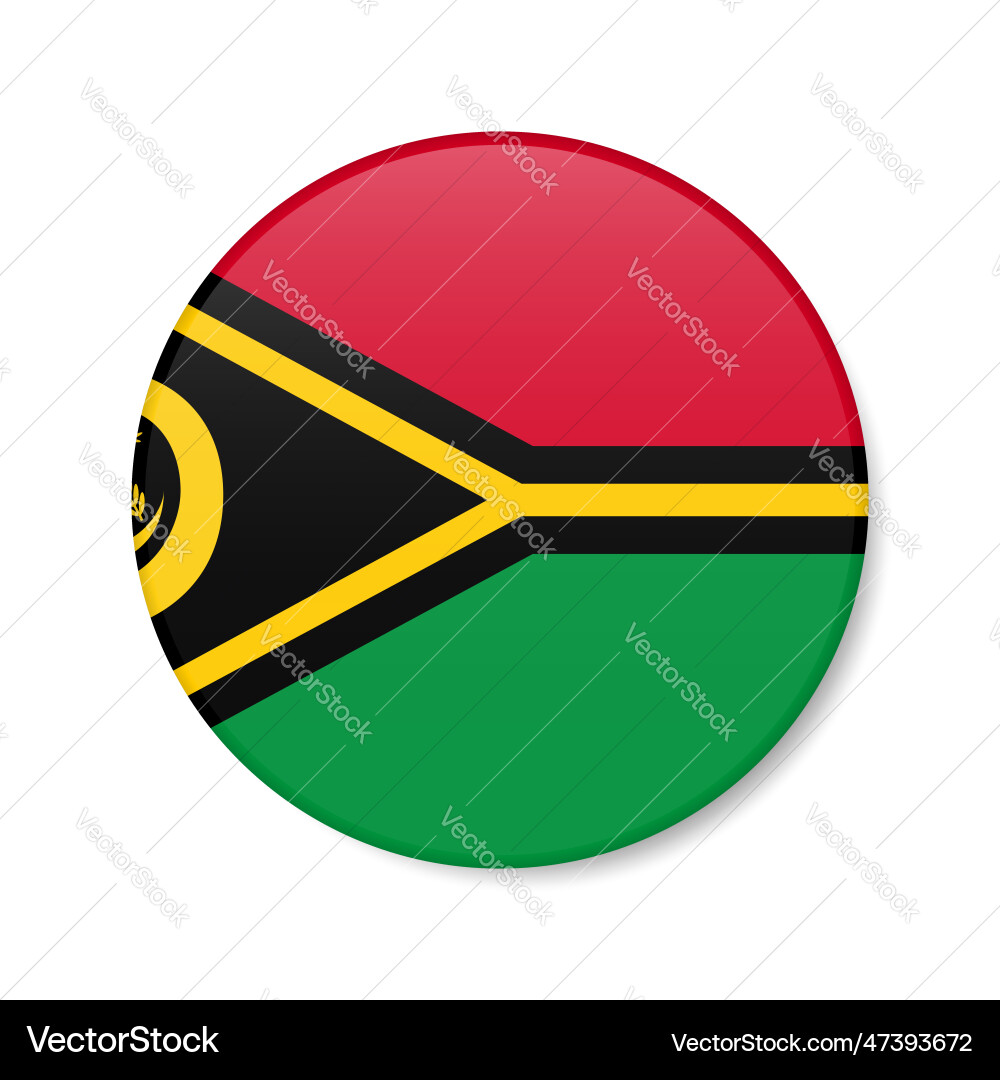 Vanuatu circle button icon vanuatuan round badge Vector Image
