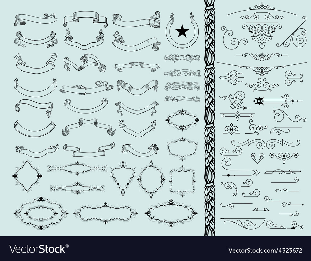 Vintage design elements Royalty Free Vector Image