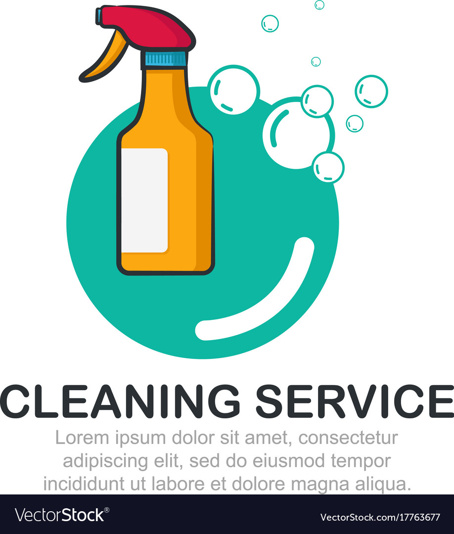 Cleaning Service Logo Design Template Royalty Free Vector