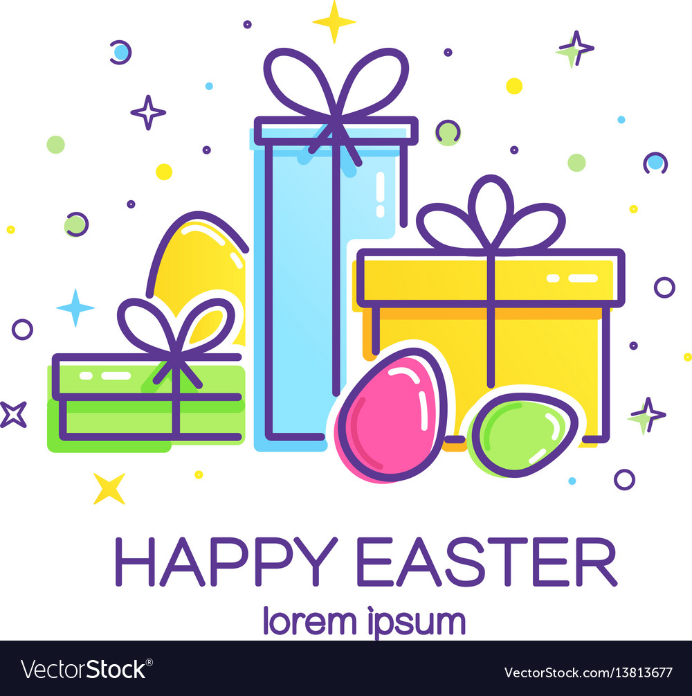 Easter logo Royalty Free Vector Image - VectorStock