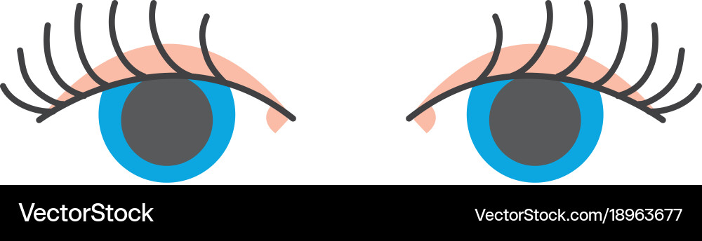 Full color vision eyes with eyelashes style design