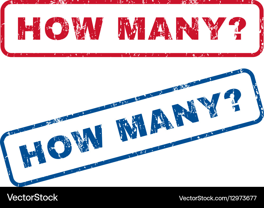How Many Question Rubber Stamps Royalty Free Vector Image
